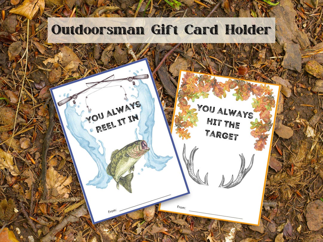 Hunting Fishing Sportsman Gift Card Holder - Etsy