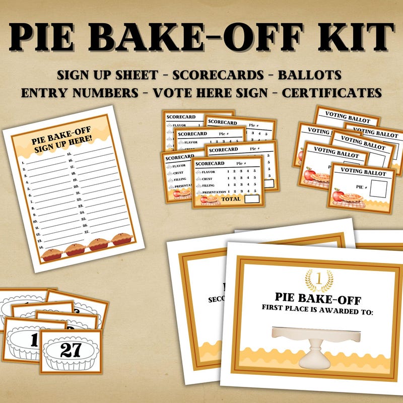 Bake off Score Cards - Etsy