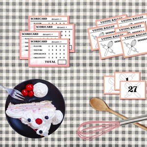 Dessert Bake-off Contest Kit, Baking Competition Voting Cards - Etsy