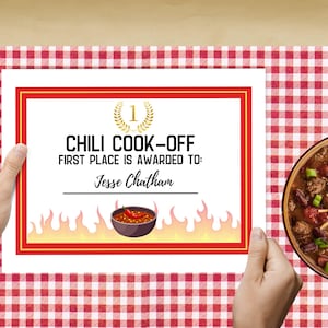 Chili Cook off Ballots, Chili Voting Cards, Chili Score Cards, Chili ...