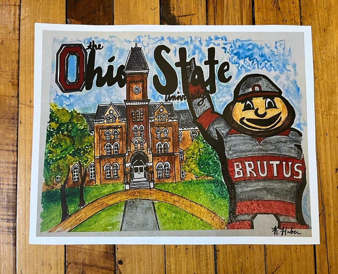 Ohio State University Watercolor Print 10.5" X 13" - Etsy