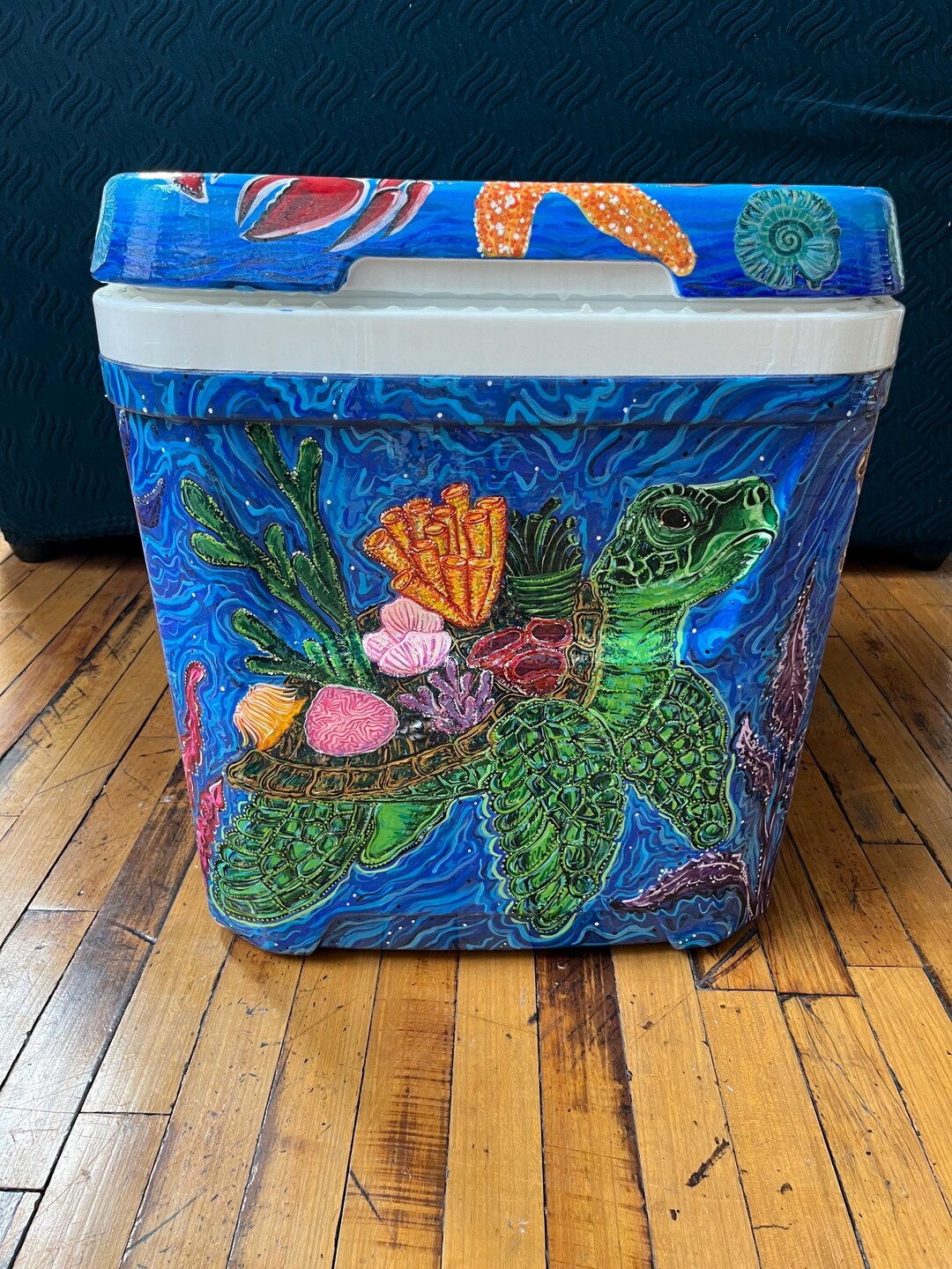 Ocean Themed Handpainted 60 Qt Cooler With Wheels - Etsy