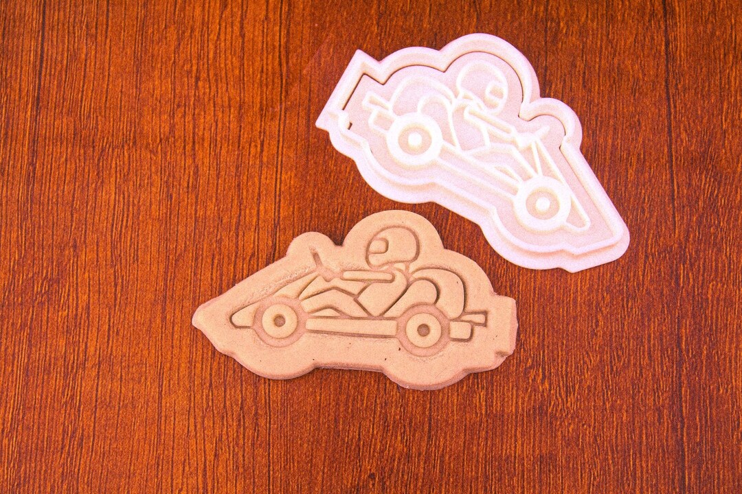 Karting Cookie Cutter - Racing Theme Biscuit, Original Baking Accessory ...