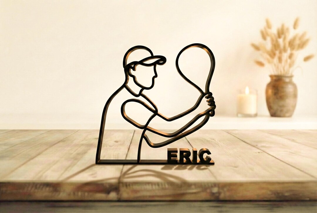 Custom 3D Printed Padel Sculpture | Sports Decor Player Figurine | Gift ...