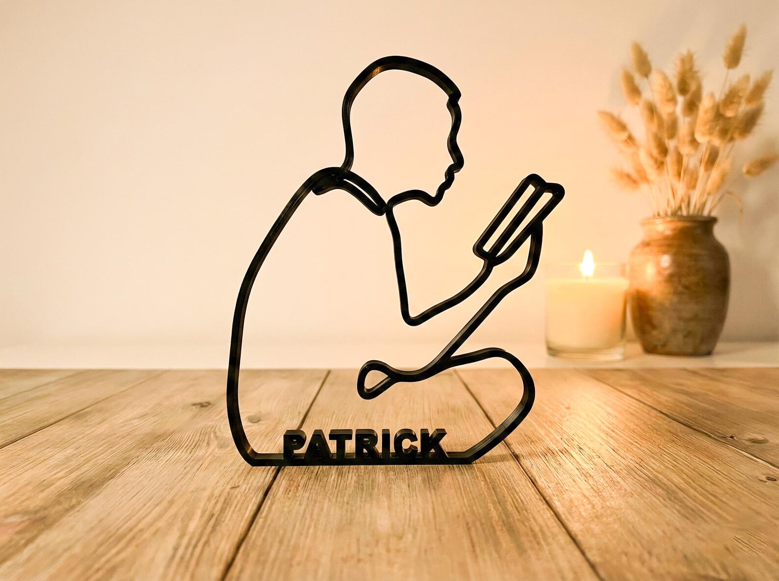 Custom 3D Printed Reader Sculpture | Book Lover Figurine for Library ...