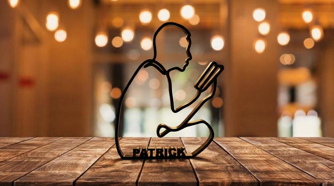 Custom 3D Printed Reader Sculpture | Book Lover Figurine for Library ...