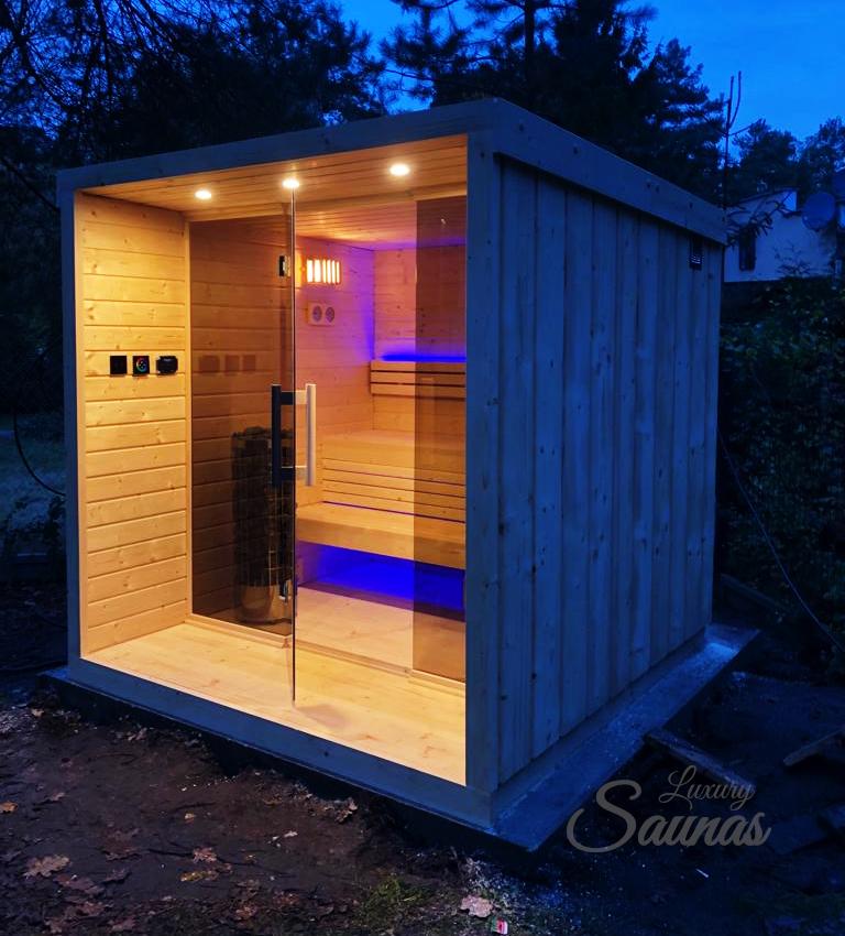 DIY Outdoor Sauna Woodworking Plans, Project, Material List. Father's ...