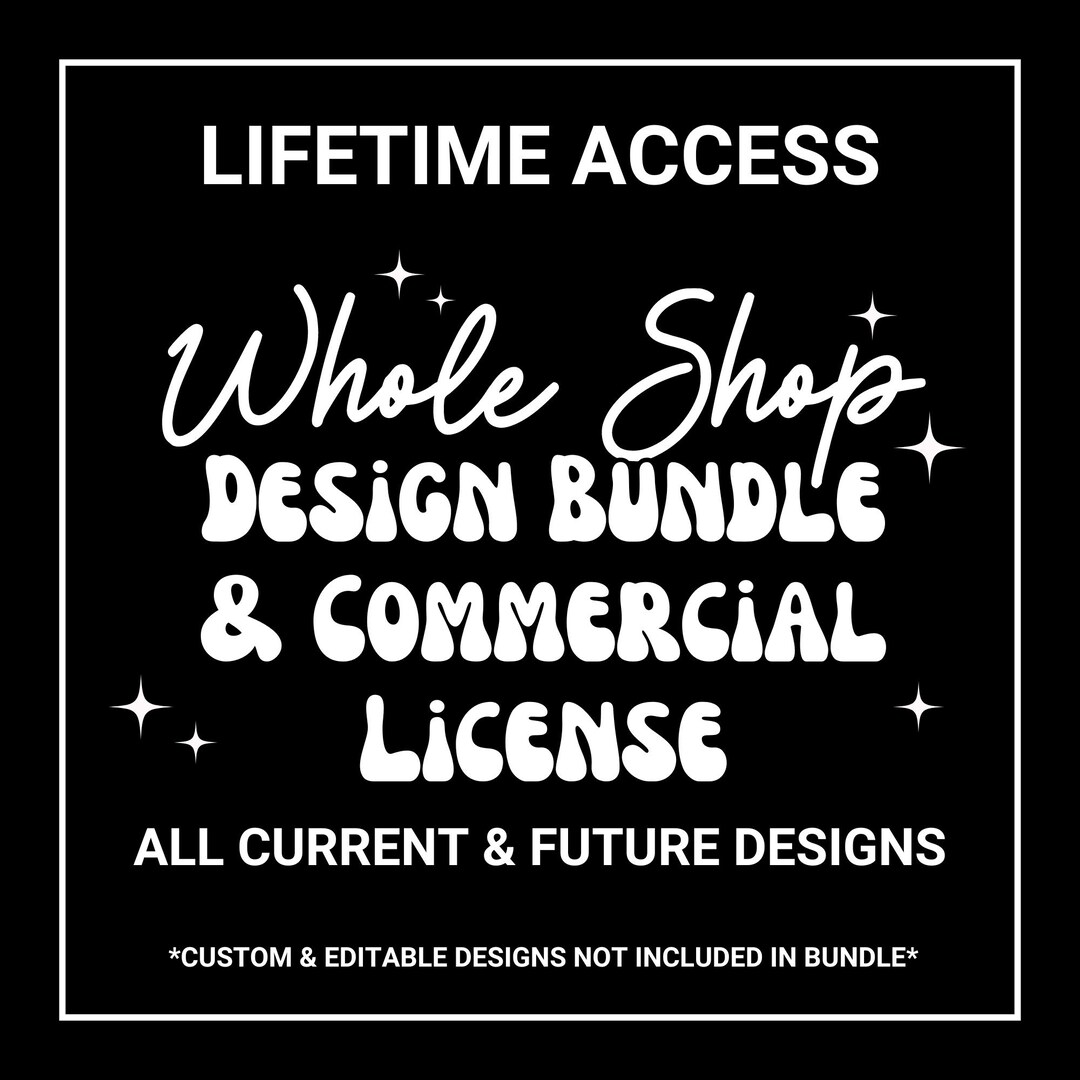 Whole Shop PNG Bundle, Entire Shop Design Bundle, Whole Shop Unlimited Commercial License, All ...