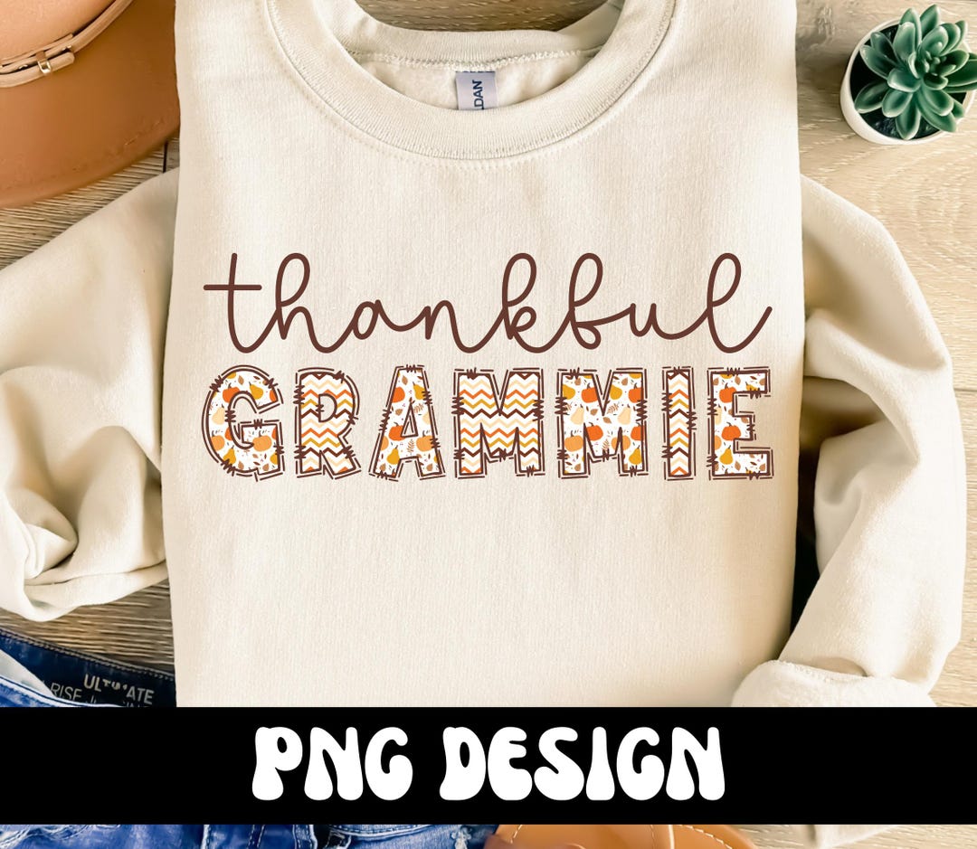 Thankful Grammie PNG Sublimation Design, Thankful Fall Grammie PNG ...