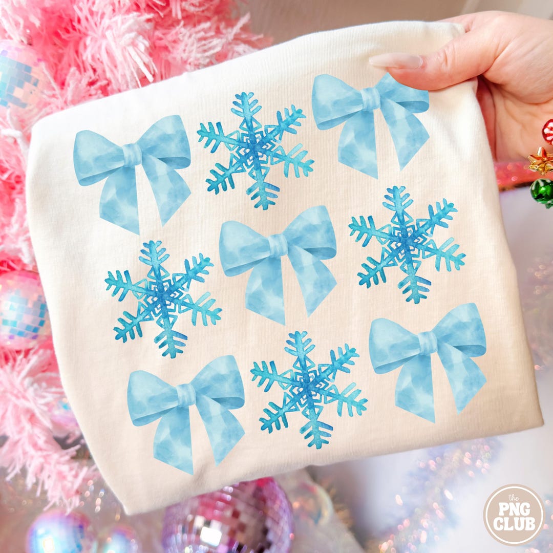 Winter Coquette Png, Snowflake Coquette Bow Png Shirt Design, Snow ...
