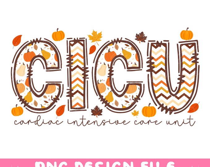 CICU Nurse Fall PNG, Pumpkin Cardiac ICU Nurse Shirt Png Design ...