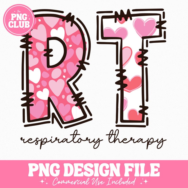 Respiratory Therapy Valentine’s Day PNG, Respiratory Therapist ...