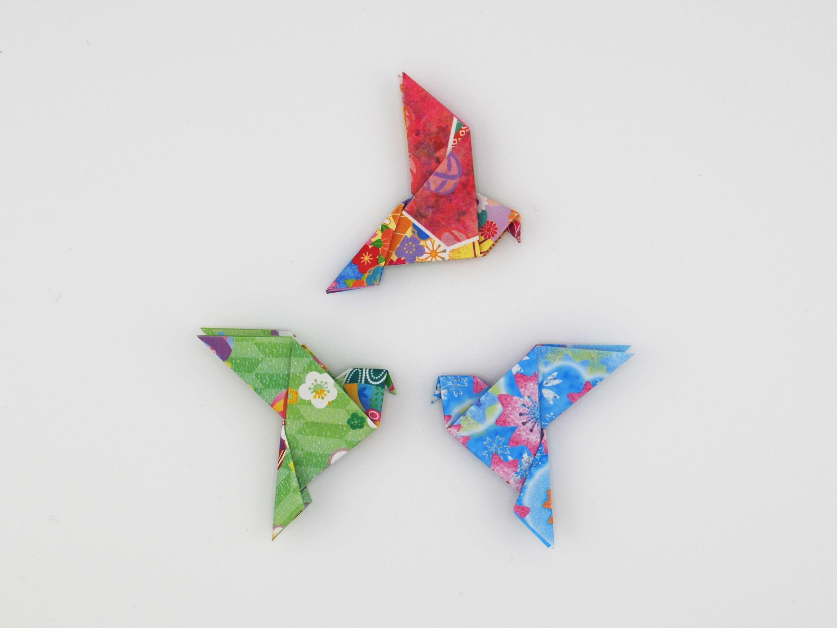 Origami Flying Birds #4b - 15 Pieces, Small or Large, Handmade Japanese ...