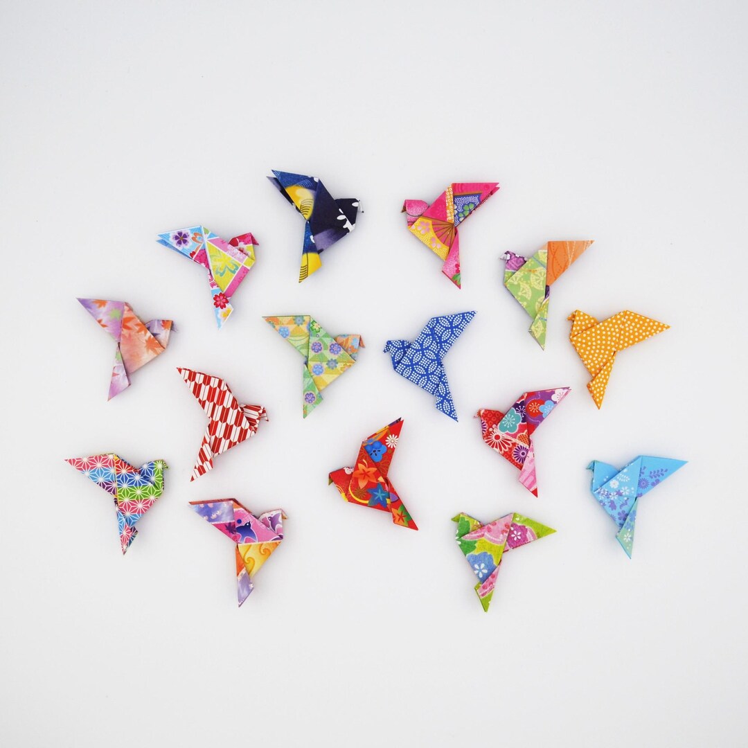 Origami Flying Birds #4a - 15 Pieces, Small or Large, Handmade Japanese ...