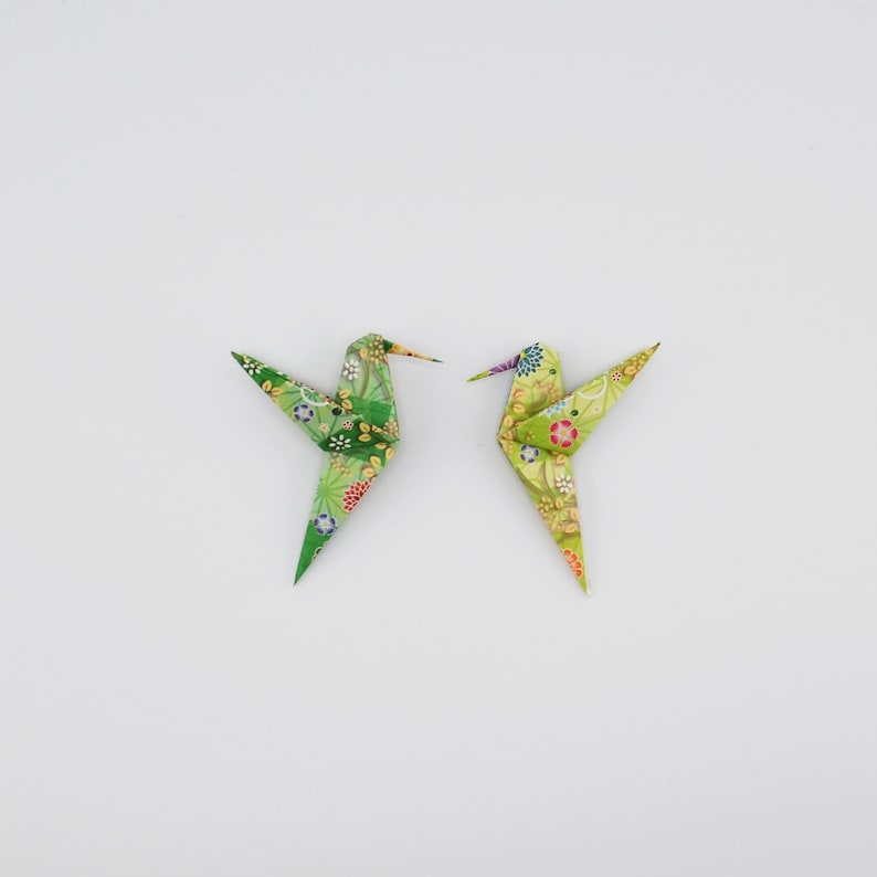 Origami Hummingbirds #5 - 8 Pieces, Small or Large, Handmade Japanese ...