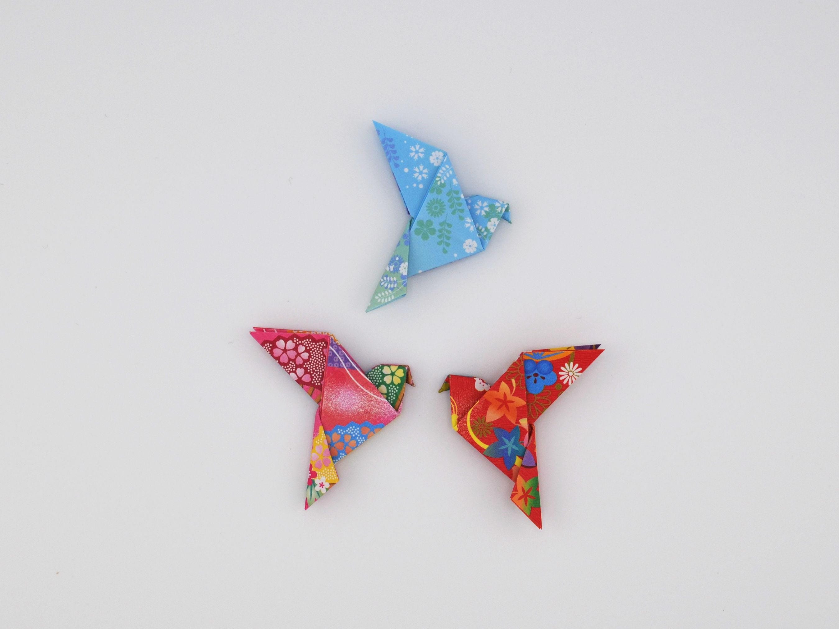 Origami Flying Birds #4a - 15 Pieces, Small or Large, Handmade Japanese ...