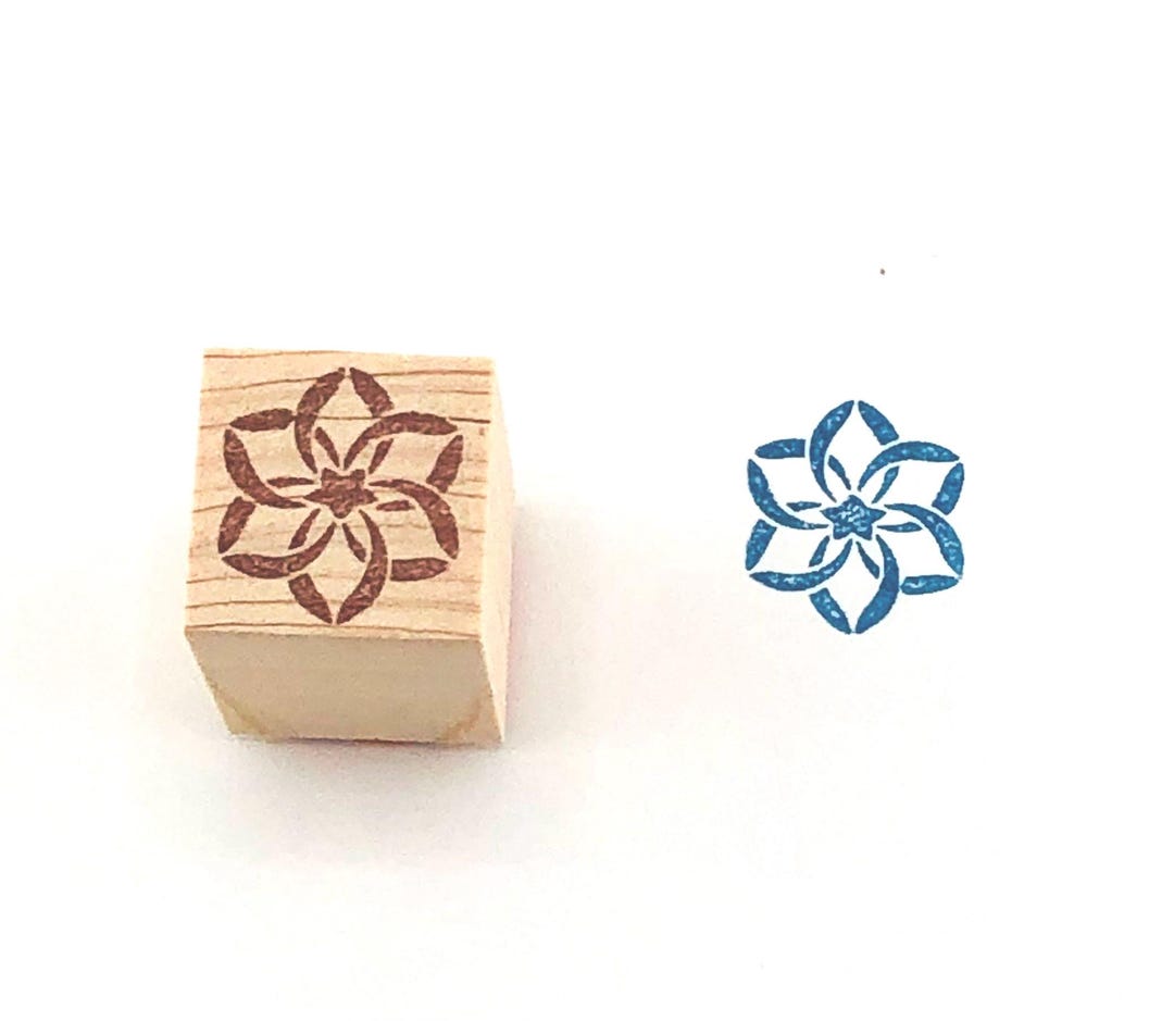 Japanese Family Crest Rubber Stamp Orchid 0.8x0.8 Inch - Etsy