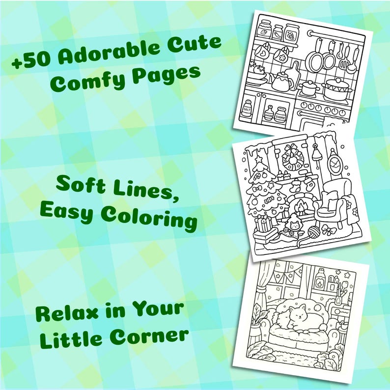 Little Corner Coloring Book PDF | Cozy Spaces Printable Coloring Pages ...
