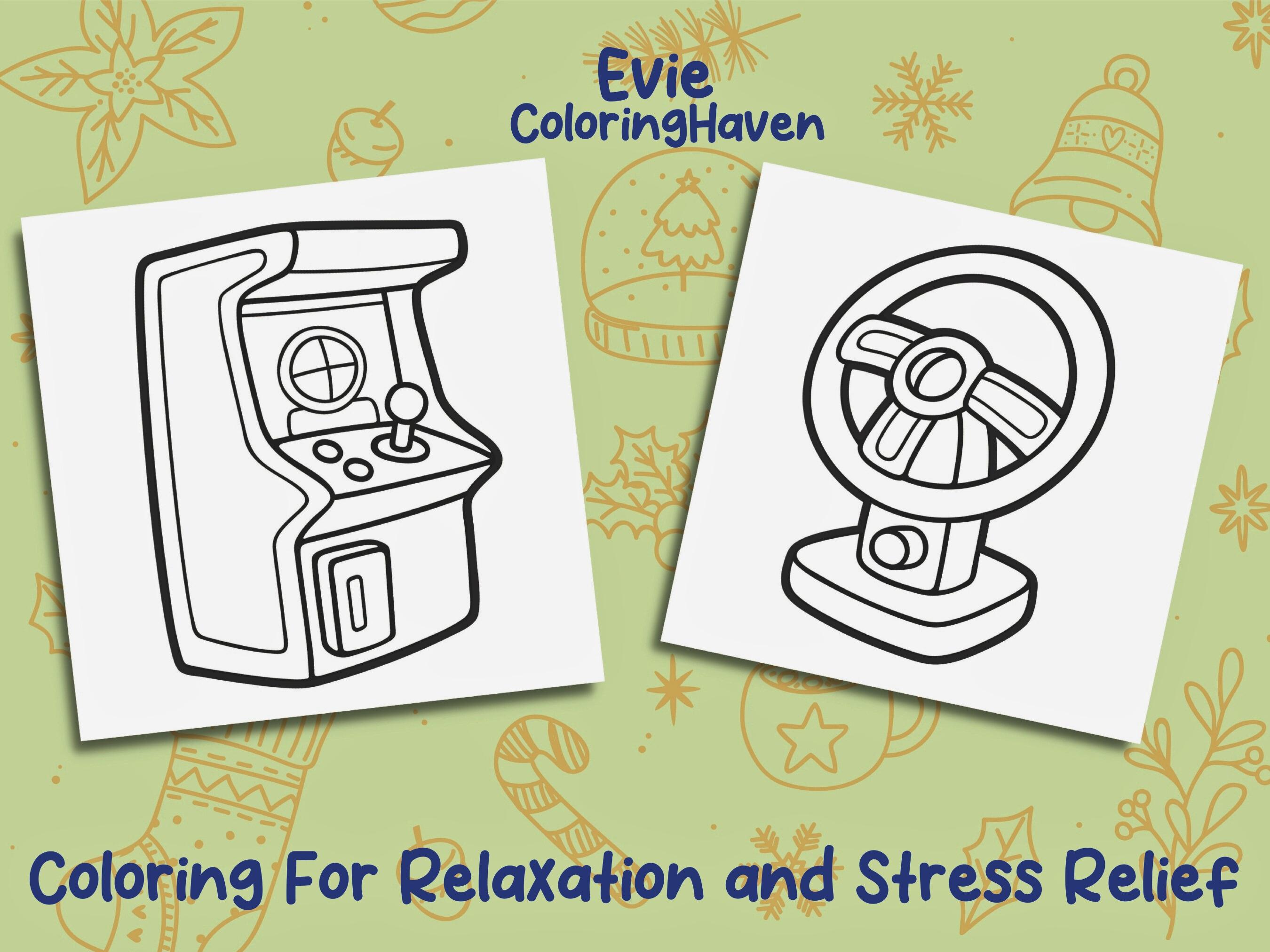 Cute & Groovy Coloring Book, Bold and Easy Coloring Pages for Kids, Fun ...