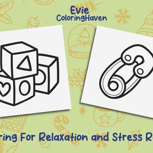 Cute & Groovy Coloring Book, Bold and Easy Coloring Pages for Kids, Fun ...