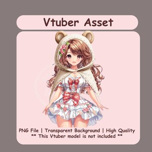 Vtuber Asset Cute Bear Costume Scarf PNG High Quality - Etsy