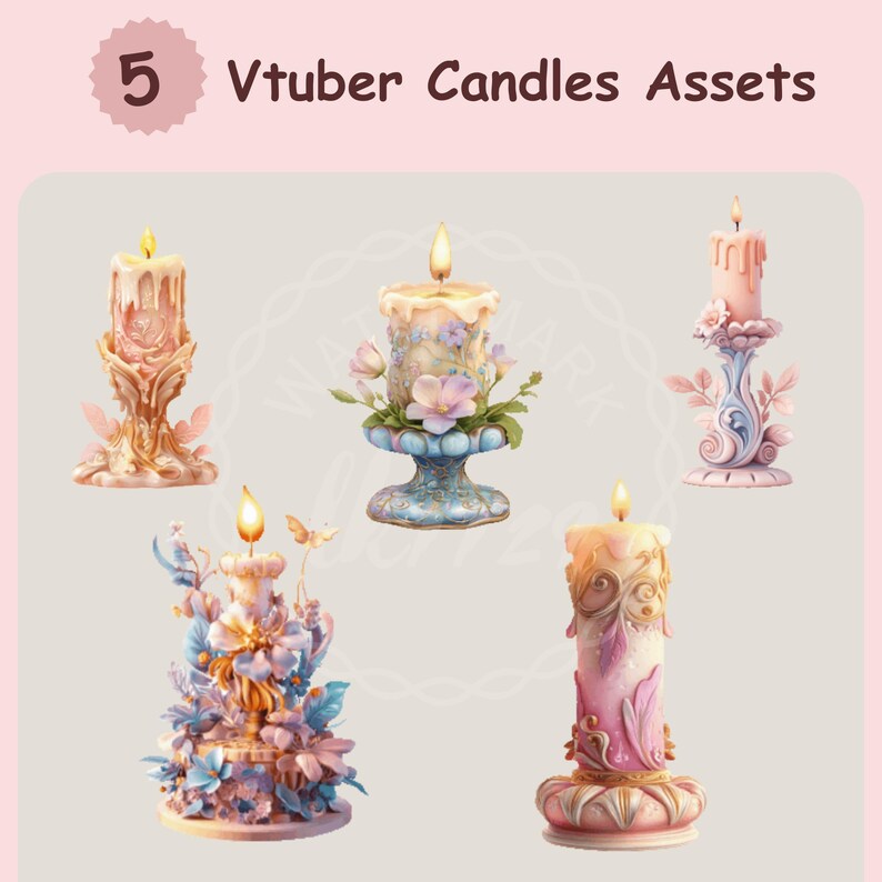 Animated Magical Candles | Vtuber Assets | Fairy Style Home Theme | PNG ...
