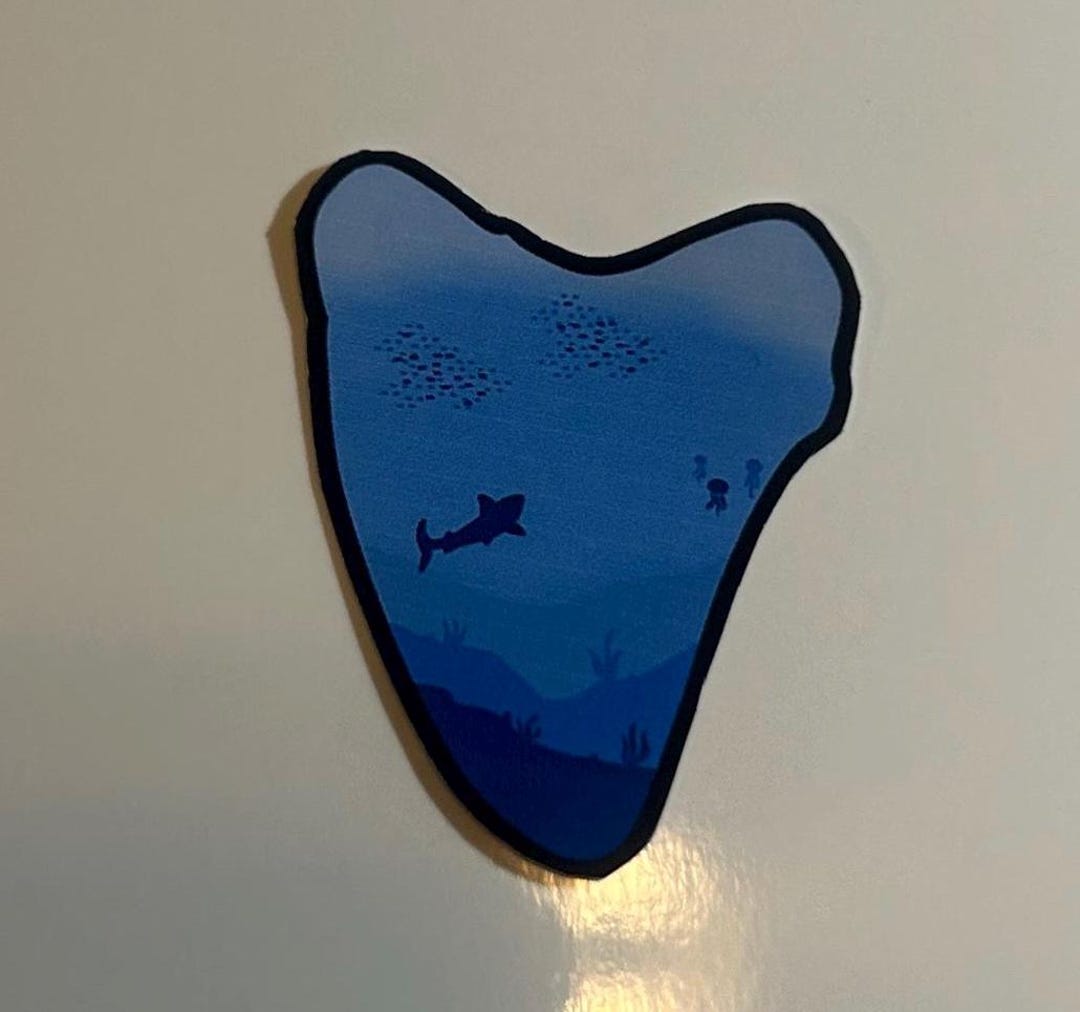 Shark Tooth Sticker - Etsy
