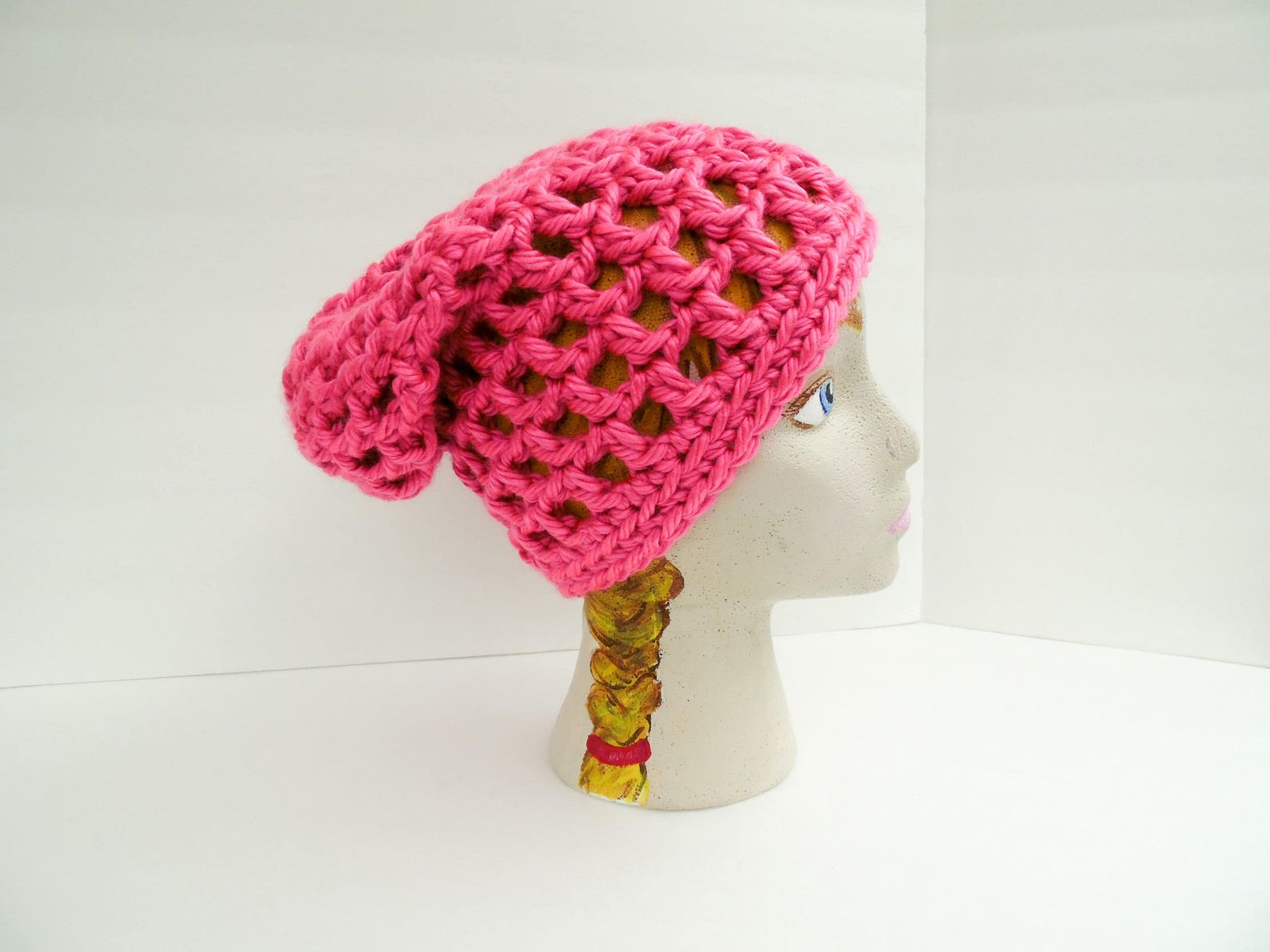 Funky Hat, Waffle Cone Slouchy Hat, Honolulu Pink, Smurf Hat, Chemo ...