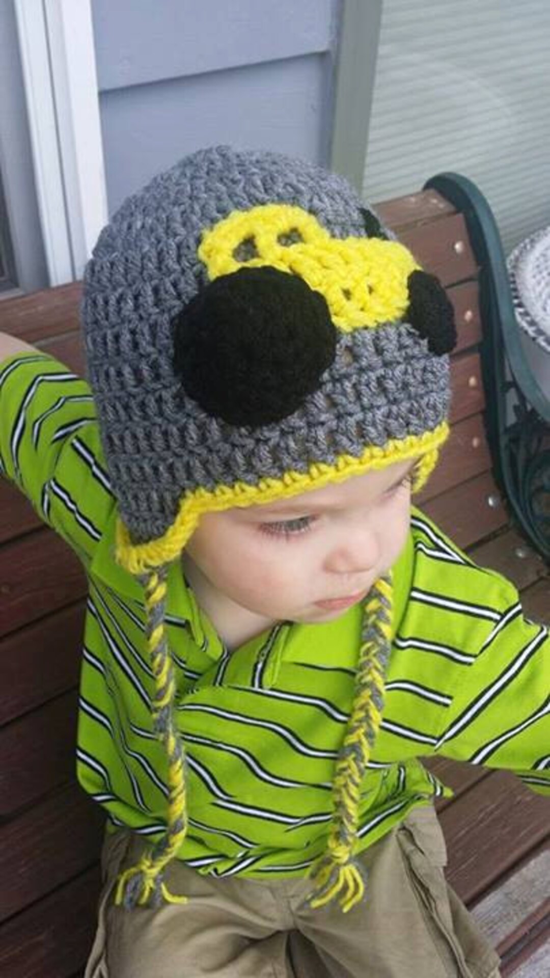 Tractor Gift, Tractor Hat, Winter Hat, Toddler Beanie, Crochet Beanie ...