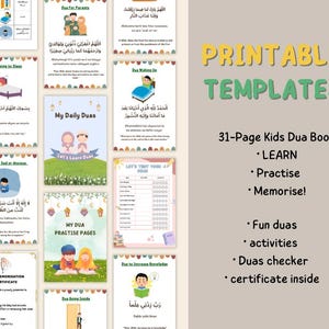 Daily Duas for Muslim Kids – Printable Islamic Prayer Book & Activity ...