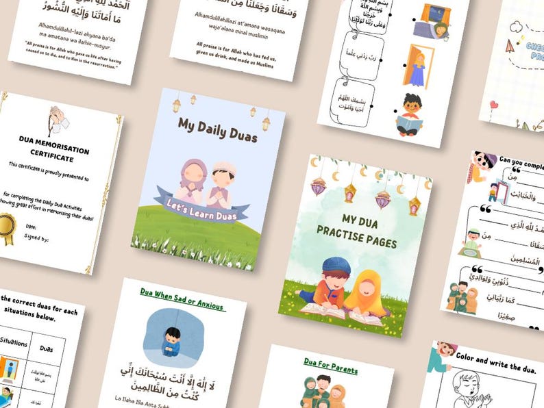 Daily Duas for Muslim Kids – Printable Islamic Prayer Book & Activity ...