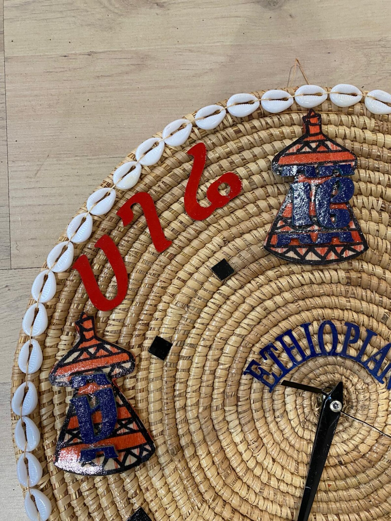 Ethiopian Eritrean Straw Wall Clock Battery Operated Handmade Decor - Etsy