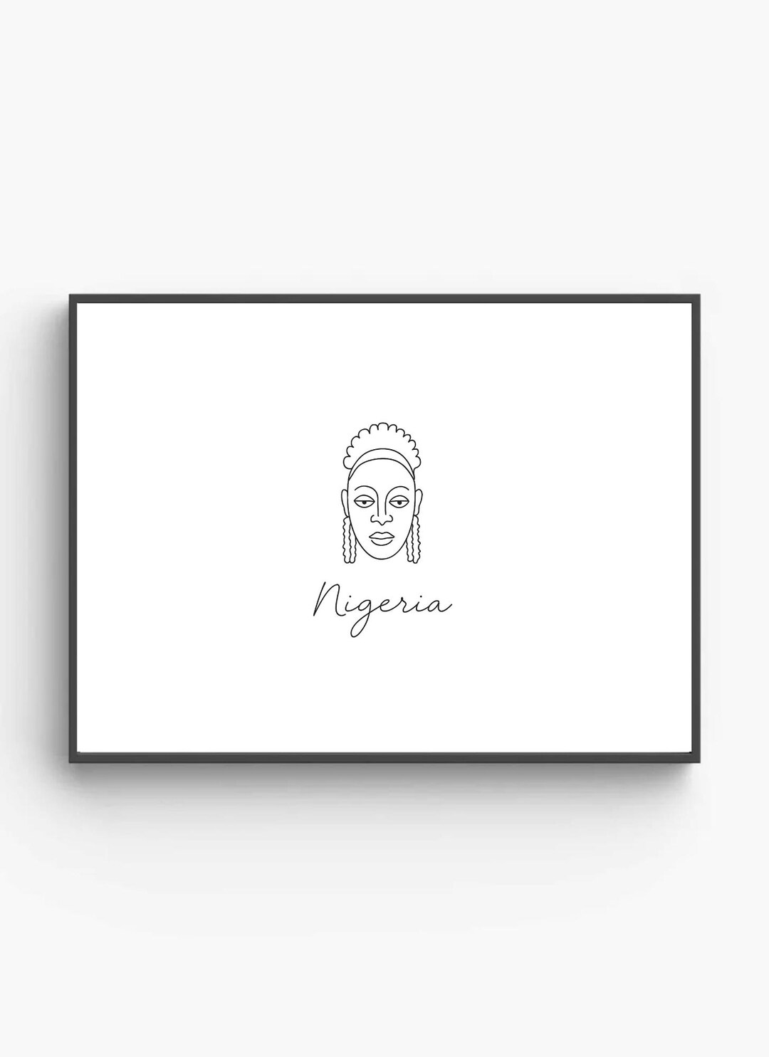 Nigerian Mask Line Art Print, Yoruba Benin Decor (digital Download) - Etsy