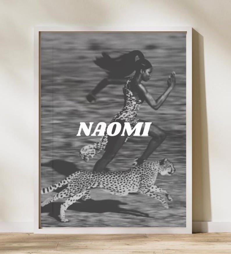 Naomi Campbell Digital Art Print | Supermodel Wall Art | Fashion Icon ...
