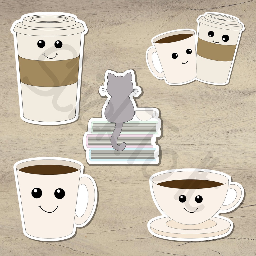 Cute Coffee Sticker Waterproof for Coffee Lover Cute Sticker Dishwasher ...