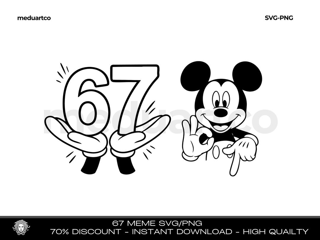 6 7 Meme Svg, Six Seven Meme SVG PNG, Funny Hands Viral Humor, Digital ...