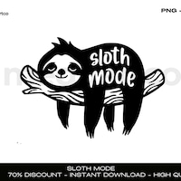 Mama Sloth SVG PNG, Botanical Sloth Svg, Cute Sloth Svg, SVG Files for ...