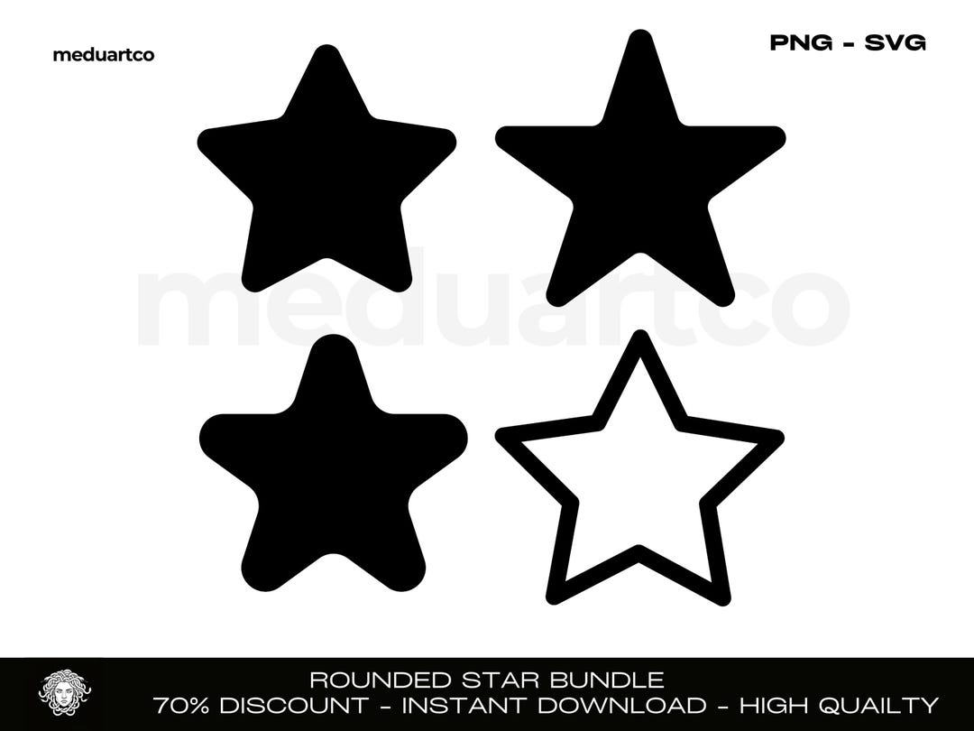 Rounded Star Svg, Star Outline Design, Rounded Star Png, Cute Clipart ...