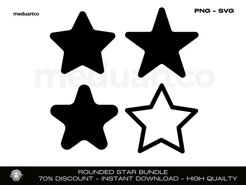 Rounded Star Svg, Star Outline Design, Rounded Star Png, Cute Clipart ...