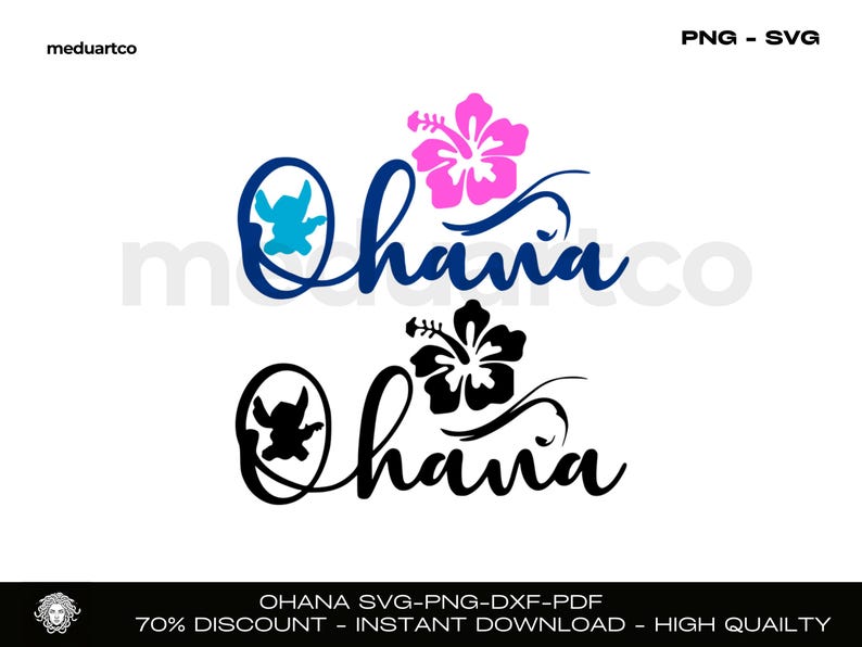 Ohana Means Family SVG Cut Files: Hibiscus Flower (digital Download) - Etsy
