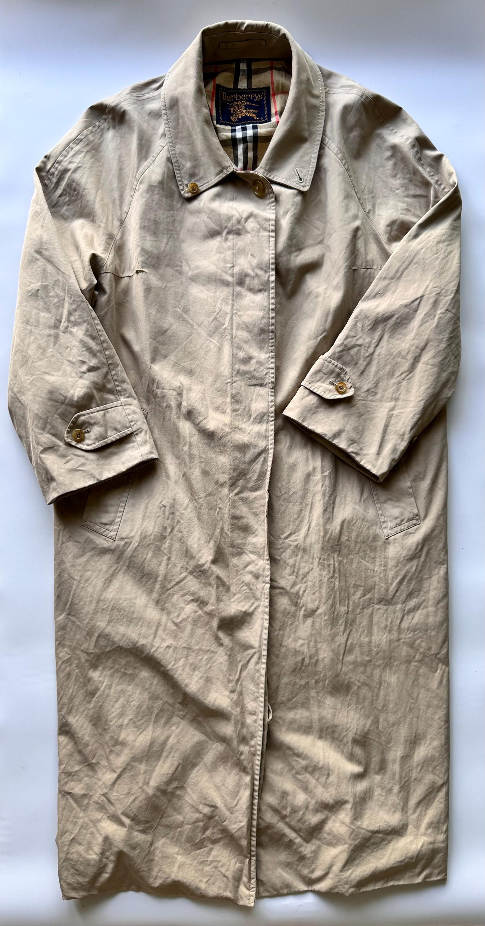 Vintage Burberrys Prorsum Trench Coat Iconic Nova Check Lining - Etsy