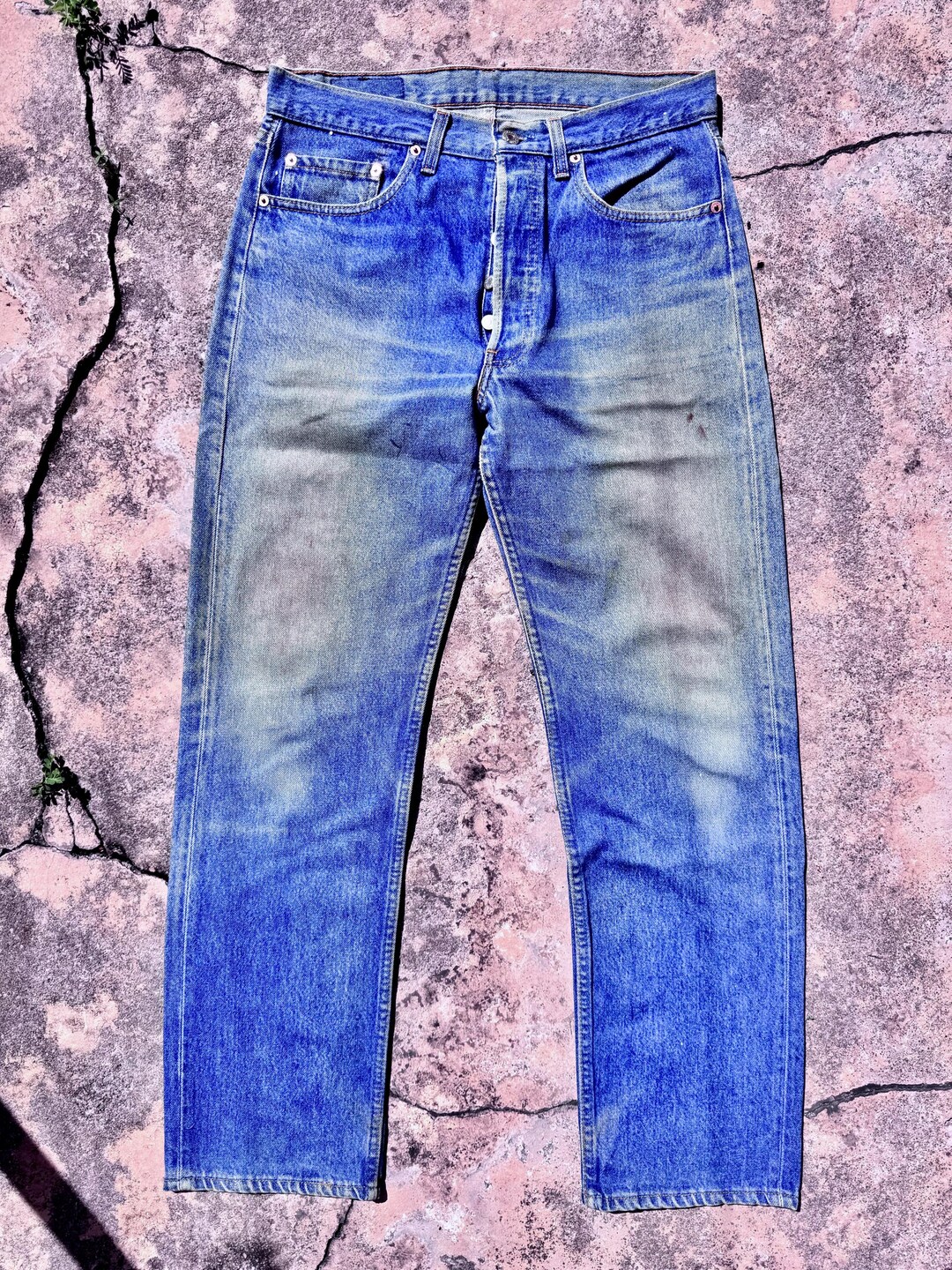 Vintage 80s Levis 501 Jeans Perfect Fade & Iconic 524 Button Stamp Sz ...