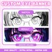 Custom Eye Banner : Twitch Banner, High Resolution, Personalized Design ...