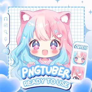 Premade Laura Girl Pngtuber | Cute Vtuber Avatar With Happy & Angry ...