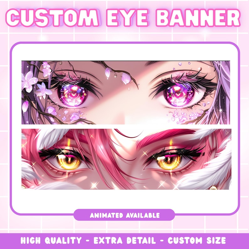 Custom Eye Banner : Twitch Banner, High Resolution, Personalized Design ...