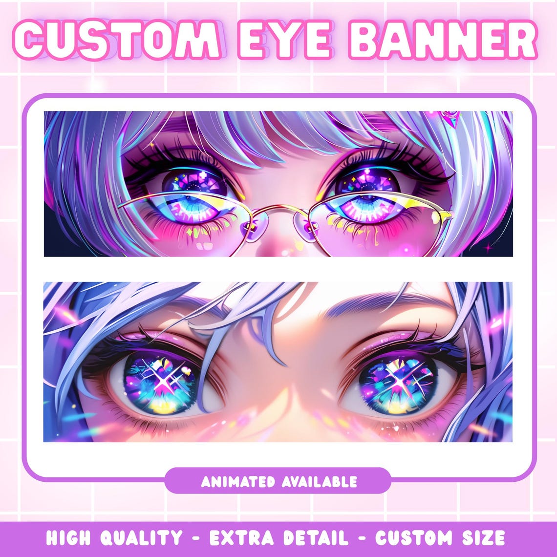 Custom Eye Banner : Twitch Banner, High Resolution, Personalized Design ...