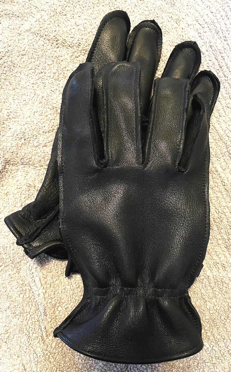 Heavy Duty Black Goatskin Leather Utility Glove - Made in the USA - Etsy