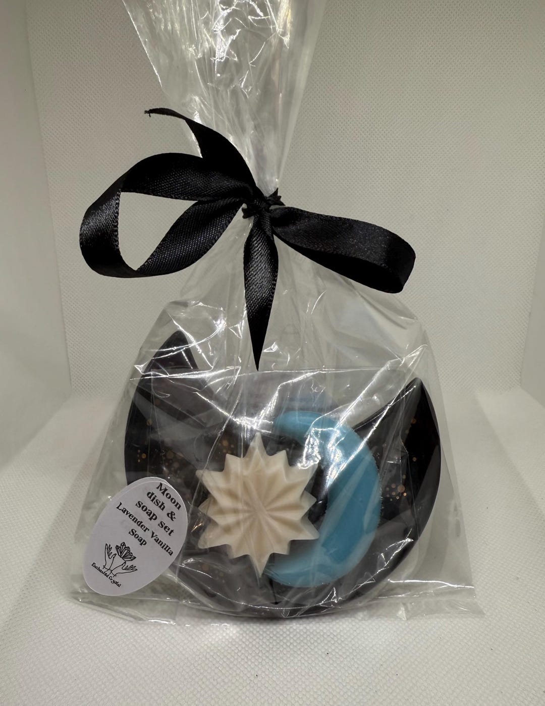 Spa Gift Set With Ceramic Moon Dish | 4x3” Dish + Shea Butter Soaps ...