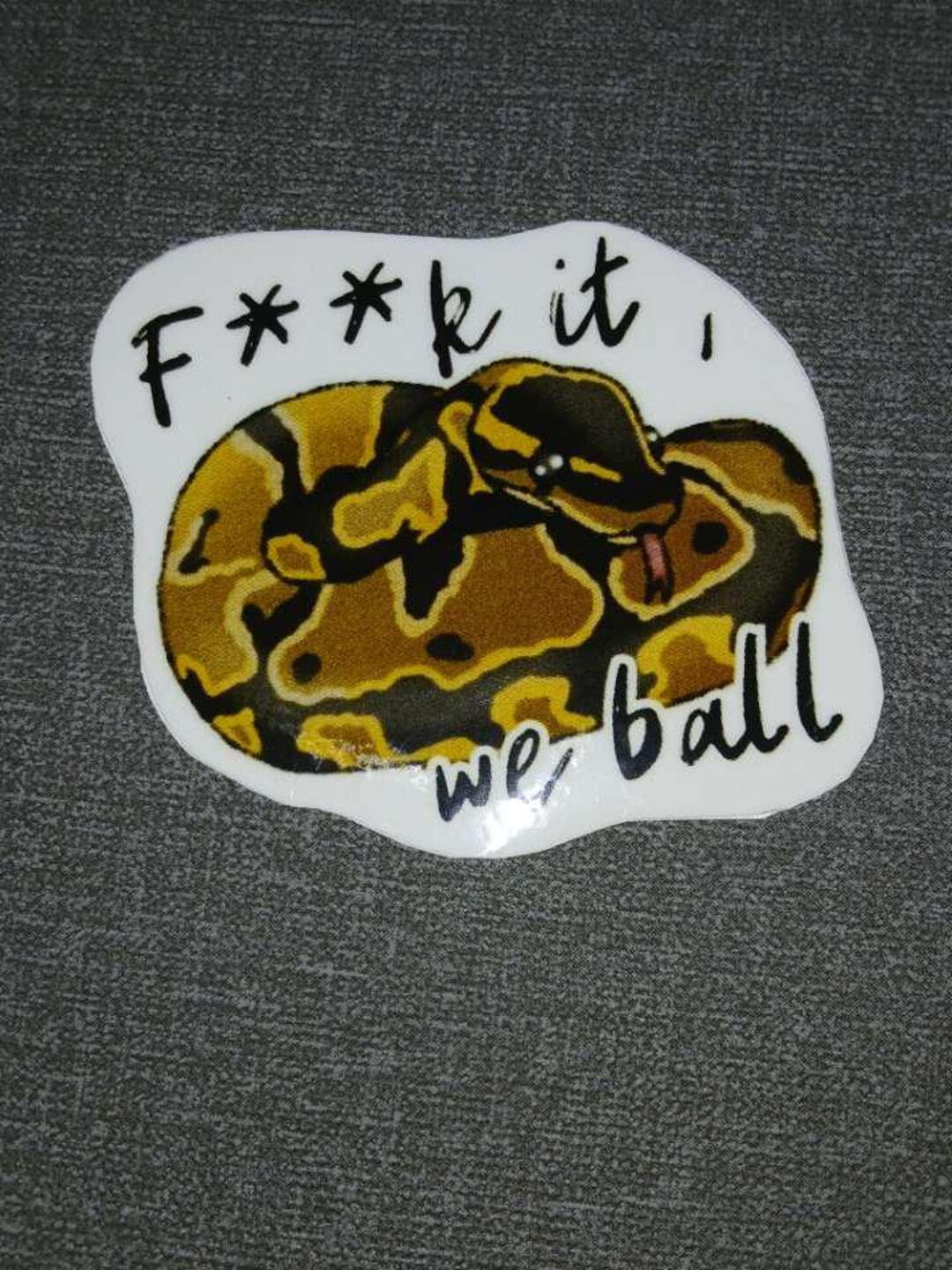 Handmade Ball Python Magnet or Sticker, Waterproof, for Walls, Laptops ...