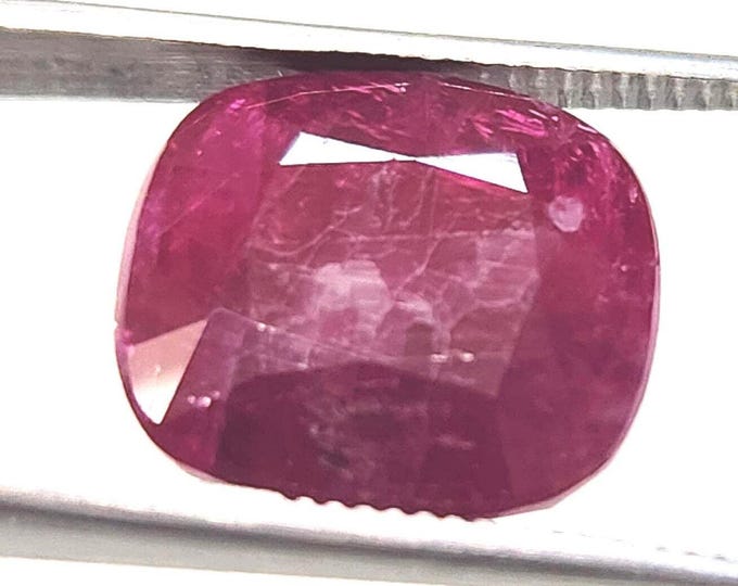 7.28 Carts Natural Red Ruby Cousin Cut Size 11.41 X 10.63 X 6.71 Mm ...